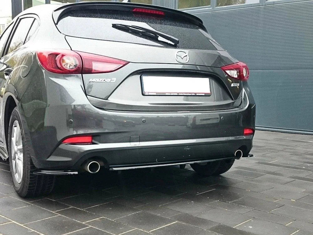 Maxton Design Central Rear Splitter Mazda 3 MK3 Facelift 2017-UP With