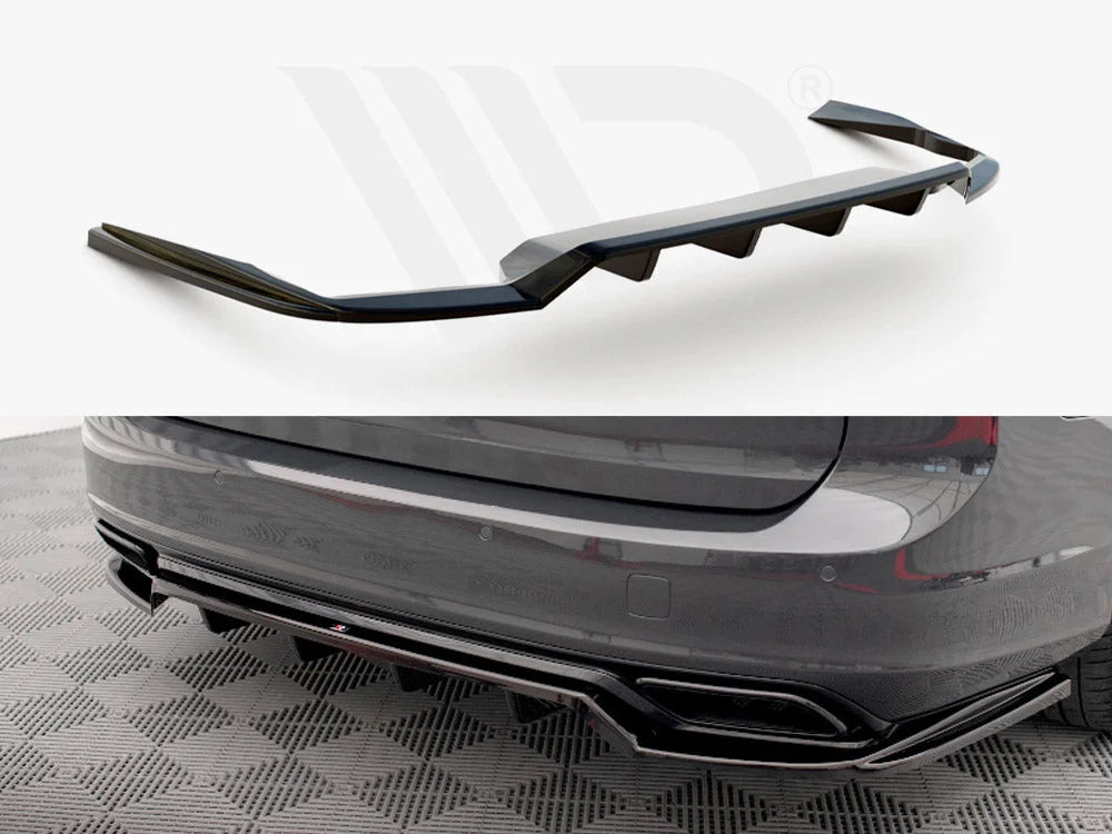 Maxton Design Central Rear Splitter Vertical Bars Volvo V90 R-Design M